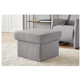 Sit & More Stauraumhocker SIT & MORE "Melissa", grau, B:60cm H:48cm T:60cm, 100% Polyester, Hocker, klassisches Design, optional in dem mit Wasser zu reinigendem Bezug