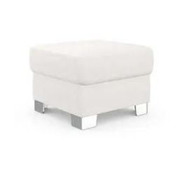 Hocker DOMO collection "Anzio", beige (creme), B:59cm H:43cm T:59cm, Hocker, Hocker, wahlweise mit Federkern