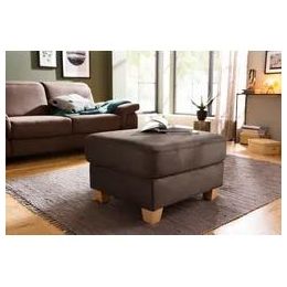 Polsterhocker Home Affaire "Dalia", braun (mocca), B:66 H:46 T:76, Luxus-Microfaser Florence (100% Polyester);Luxus-Microfaser weich (90% Polyester, 10% Polyamid);Webstoff (100% Polyester), Hocker, mit Stauraum, Federkern-Polsterung passend zur "Dalia"-Serie