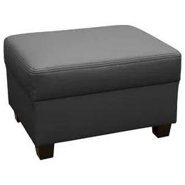 Hocker DOMO collection "Norma", schwarz, B:70cm H:42cm T:55cm, Mosel Struktur (100% Polyester), Kunstleder SOFTLUX, Microfaser-PRIMABELLE (100% Polyester), NaturLEDER in Sitz und Rücken. Korpus in passendem Kunstleder SOFTLUX bezogen, Struktur (90% Polyester, 10% Polyacryl), Hocker, Polsterhocker