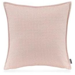 HOCK Dekokissen H.O.C.K. "Bobo", rosa (rosa, jaquard, struktur gemustert), B:45cm H:10cm L:45cm, Baumwolle, Polyester, Dekokissen_Sitzkissen_Kissenhüllen, mit Jaquard-Struktur, Kissenhülle mit Füllung, 1 Stück