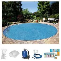 Rundpool Clear Pool "PREMIUM IBIZA", weiß, H:120cm Ø:600cm, Schwimmbecken, inkl. umfangreichem Zubehör in verschiedeneren Größen