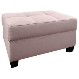Polsterhocker DOMO collection "Florentina", rosa (flamingo), B:84cm H:47cm T:59cm, Struktur fein (100% Polyester), Luxus-Microfaser (100% Polyester), Luxus-Microfaser in Chenille-Optik (100% Polyester), Microvelour (100% Polyester), Webstoff (100% Polyester), Hocker