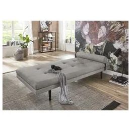 Chaiselongue "Bergen", grau, B:85cm H:37cm T:200cm, ATLANTIC HOME COLLECTION, Sofas, Tagesliege im Japanischen Stil, inklusive arretierbarer Nackenrolle