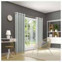 Neutex for you! Vorhang NEUTEX FOR YOU "Monza Eco" Gr. 1, grau (silbergrau), B:146cm H:245cm, Baumwolle, Polyester, Gardinen