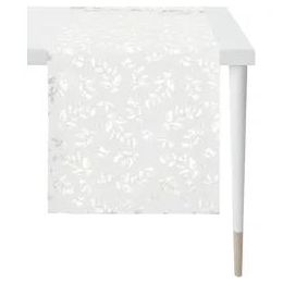 Tischläufer Apelt "3625 Christmas Elegance, Jacquardgewebe, Weihnachtsdeko, Weihnachten", beige (creme, goldfarben), B:48cm L:140cm, Polyester, Viskose, Tischdecken, mit glänzenden Fäden
