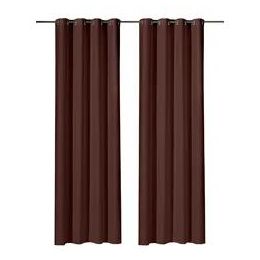 Weckbrodt-Gardinen Vorhang WECKBRODT "Vito", braun (schoko), B:140cm H:245cm, Satin, Polyester, Gardinen, Microvelour, blickdicht, Unifarben, Gardine, Store