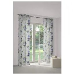 Vorhang WIRTH "Montrose" Gr. 5, lila (lila, blau), B:145cm H:255cm, Polyester, Gardinen