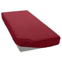 Spannbettlaken bellana "Jersey-Lyocell", rot (rubinrot), 1 Stk., Jersey-Elasthan, 180x200 180x210 180x220 190x200 190x210 190x220 200x200 200x210 200x220 30, Jersey-Elasthan, Obermaterial: 48% Baumwolle, 48% Lyocell, 4% Elasthan, Bettlaken, temperaturausgleichend und faltenfrei