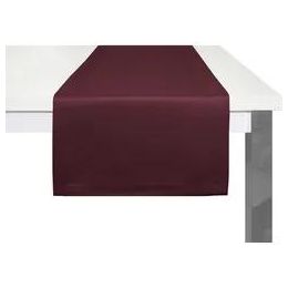 Tischläufer WIRTH "NEWBURY" Gr. 1, lila (aubergine), B:50cm L:150cm, Baumwolle, Polyester, Tischdecken