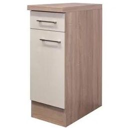 Unterschrank Flex-Well "Nepal", braun (kaschmir glanz, sonoma eiche), B:30cm H:86cm T:60cm, Holzwerkstoff, Schränke, Unterschrank, (B x H x T) 30 x 85/86 x 60 cm