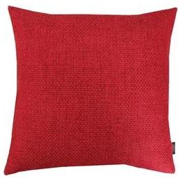 Dekokissen Apelt "ANCONA" Gr. 1, rot (rot, unifarben), B:45cm L:45cm, Polyester, Dekokissen_Sitzkissen_Kissenh&uuml;llen, Kissenh&uuml;lle mit F&uuml;llung, 1 St&uuml;ck