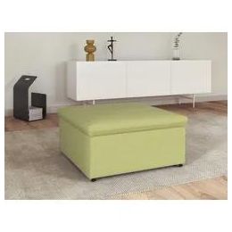Hocker DOMO collection "Splash", gelb (gelb, grün), B:87 H:40 T:87, 100% Polyester, Hocker, Polsterhocker