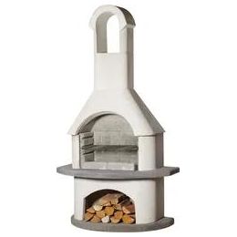 Grillkamin Buschbeck "Valenzia", grau (weiß, anthrazit), B:110cm H:203cm T:65cm, Grills, BxTxH: 110x65x203 cm