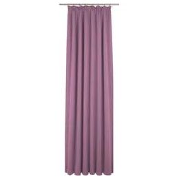 Vorhang WIRTH "Newbury" Gr. 3, lila (flieder), B:130cm H:175cm, Jacquard, Baumwolle, Polyester, Gardinen