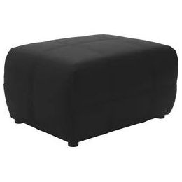 Hocker DOMO collection "Brandon", schwarz, B:80cm H:42cm T:60cm, Luxus-Kunstleder;100% Polyurethan, Hocker, Polsterhocker, kleine Ausf&uuml;hrung, passend zu "Brandon" in Leder und Luxus-Kunstleder