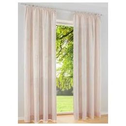 Gardine Heine HOME Gr. 3, beige (natur), B:140cm H:225cm, Polyester, Gardinen, Gardine