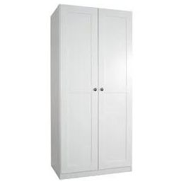 Drehtürenschrank Rauch "Skagen", weiß, B:90cm H:197cm T:54cm, Holzwerkstoff, Schränke, im Landhaus-Stil
