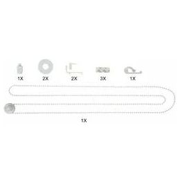 Sichtschutzzüge Ersatzteil-Set my home "Montagezubehör-Set für Doppelrollos der Marke my home", weiß, Kunststoff, Sichtschutzzüge, Für Doppel-Rollowellen mit einem ø von 17 mm