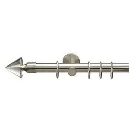 Gardinenstange Liedeco "Kegel", silber (silberfarben), L:160cm Ø:20mm, Gardinenstangen