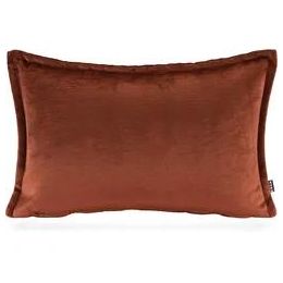 HOCK Dekokissen H.O.C.K. "Bonanza", orange (rostorange, kupferfarben, unifarben), B:60 H:10 L:40, Obermaterial: 100% Polyester. Füllung: 100% Polyester, Dekokissen_Sitzkissen_Kissenhüllen, leicht schimmernd, inkl. Füllung, Bezug mit Reißverschluss abnehmbar