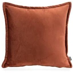 HOCK Dekokissen H.O.C.K. "Bonanza", orange (rostorange, kupferfarben, unifarben), B:50 H:10 L:50, Obermaterial: 100% Polyester. Füllung: 100% Polyester, Dekokissen_Sitzkissen_Kissenhüllen, leicht schimmernd, inkl. Füllung, Bezug mit Reißverschluss abnehmbar
