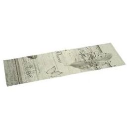 Tischläufer GO-DE, grau (grau, braun), B:40cm L:120cm, Baumwolle, Tischdecken, (L/B): ca. 120x40 cm