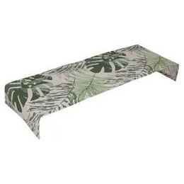 Tischläufer GO-DE "Lara", grün (grün, natur), B:40cm L:140cm, Baumwolle, Polyester, Tischdecken, LxB: ca. 120x40 cm, UV-beständig