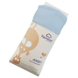 Tr&auml;umeland Bettlaken TR&Auml;UMELAND "kuschelweiches Spannbetttuch Jersey", blau (hellblau), B:40cm L:90cm, Jersey, Obermaterial: 100% Baumwolle, Bettlaken, Bettlaken, aus 100% kuscheliger Baumwolle