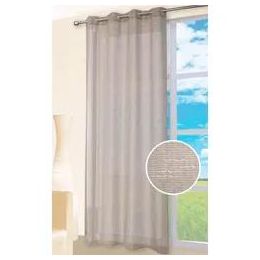 Kutti Gardine HEINE HOME Gr. 3, grau (taupe), B:140cm H:225cm, Polyester, Gardinen, Gardine