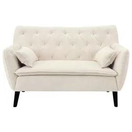 2-Sitzer "Janna", beige (creme), B:132cm H:82cm T:80cm, ATLANTIC HOME COLLECTION, Sofas, inklusive 2 Zierkissen