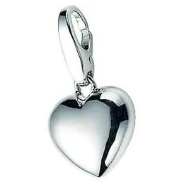 Charm Herz "bombiertes Herz, Silber 925", silber, Giorgio Martello MILANO, Charms, Damen, Silber 925 (Sterlingsilber)