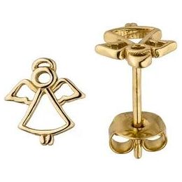 Paar Ohrstecker Jobo "Engel", gold (gelbgold 333), Ohrringe, Damen, Gelbgold 333, 333 Gold