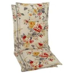 Hochlehnerauflage GO-DE "TOPSELLER", bunt, B:120cm H:8cm T:50cm, Bezug: 80% Baumwolle, 20% Polyester, Polsterauflagen, 50 cm x 7 cm x 120 cm