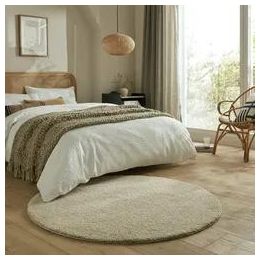 Teppich FLAIR RUGS "Fluffy", beige (natur), H:23mm Ø:133cm, Kunstfaser, Teppiche
