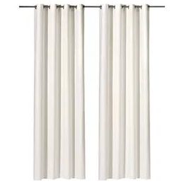 Weckbrodt-Gardinen Vorhang WECKBRODT "Vito", beige (creme), B:140cm H:245cm, Satin, Polyester, Gardinen, Microvelour, blickdicht, Unifarben, Gardine, Store