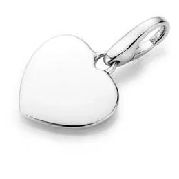 Charm Herz "Herz zum Gravieren, Silber 925", silber, Giorgio Martello MILANO, Charms, Damen, Silber 925 (Sterlingsilber)