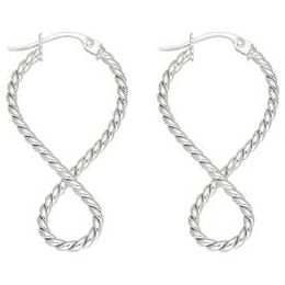 Paar Creolen Vivance "Verspielt", silber (silber 925), Ohrringe, Damen, Silber 925 (Sterlingsilber)