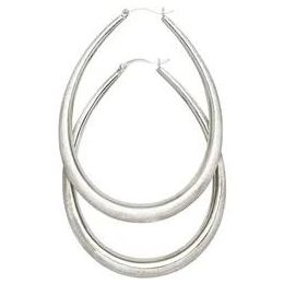 Paar Creolen Jobo, silber (silber 925), Ohrringe, Damen, Silber 925 (Sterlingsilber), 925 Silber
