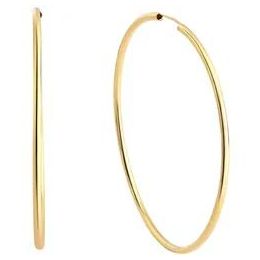 Paar Creolen Firetti "Schmuck Geschenk Silber 925 Basic 2 mm breit" Gr. 40, gold (gelbgoldfarben), Ohrringe, Damen, 40, Silber 925 (Sterlingsilber)