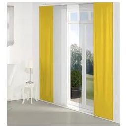 Schiebegardine WIRTH "Dim out" Gr. 2, gelb, B:60cm H:175cm, Polyester, Gardinen, inkl. Beschwerungsstange