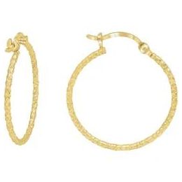 Paar Creolen Firetti "Schmuck Geschenk Silber 925 Ohrschmuck diamantiert" Gr. 25, gold (gelbgoldfarben), Ohrringe, Damen, 25, Silber 925 (Sterlingsilber)
