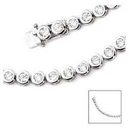Silberarmband Jobo, silber (silber 925), Armbänder, Damen, Silber 925 (Sterlingsilber), 925 Silber mit Zirkonia 19 cm