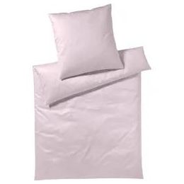 Bettwäsche Elegante "Solid Jersey", rosa (rosé), B/L: 155cm x 220cm, 1 Stk., 1 Stk., Mako-Jersey, B/L: 80cm x 80cm, 2 Stk., Mako-Jersey, Obermaterial: 100% Baumwolle, Bettwäsche, angenehmes Hautgefühl