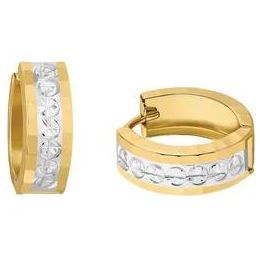 Paar Creolen Amor "9979233", gold (goldfarben), Ohrringe, Damen, Gelbgold 585