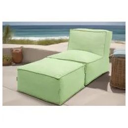 Sofaelement DOMO collection "Fiu: einfach aufblasbar, f&uuml;r Camping, Garten, Terrasse, Balkon", gr&uuml;n, B:75cm H:73cm T:115cm, 100% Olefin, Polsterelemente, wetterfester Outdoor Sessel 75/115/73 cm, klein verstaubar