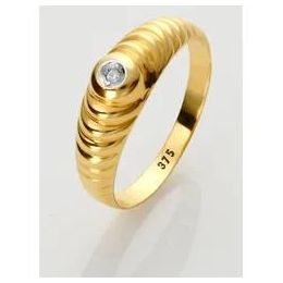 Fingerring Lady Gr. 21, gold (gelbgold 375), Fingerringe, Damen, 21, Gold Metall, Gold, Metall