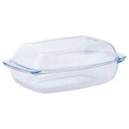 Auflaufform Van Well, transparent, B:34cm T:22,5cm, Glas, Auflaufformen, feuerfestes Glas, 4,1 Liter