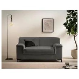 1,5-Sitzer Home Affaire "Jamie 2 B/T/H: 144/81/76 cm, auch in Cord", grau (dunkelgrau), B:144cm H:76cm T:81cm, 100% Polyester, Sofas, zeitlos, modern, mit komfortablem Federkern