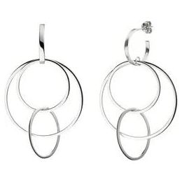Paar Creolen Jobo, silber (silber 925), Ohrringe, Damen, Silber 925 (Sterlingsilber), 925 Silber